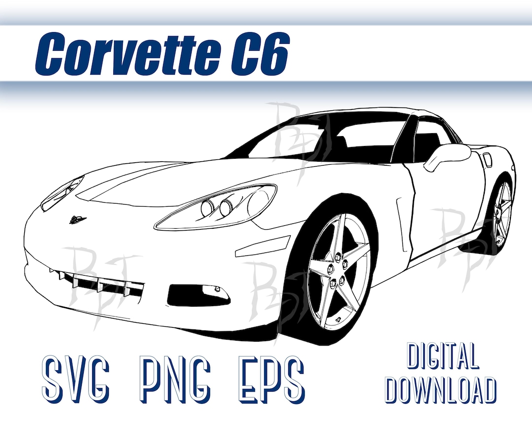 Corvette C6 Svg,corvette C6 Png,corvette C6 Eps,corvette C6 Clipart ...