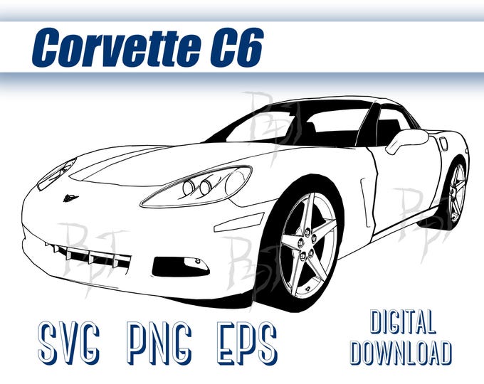 Chevy C6 Corvette DXF and SVG Files - Digital Download - Plasma or ...