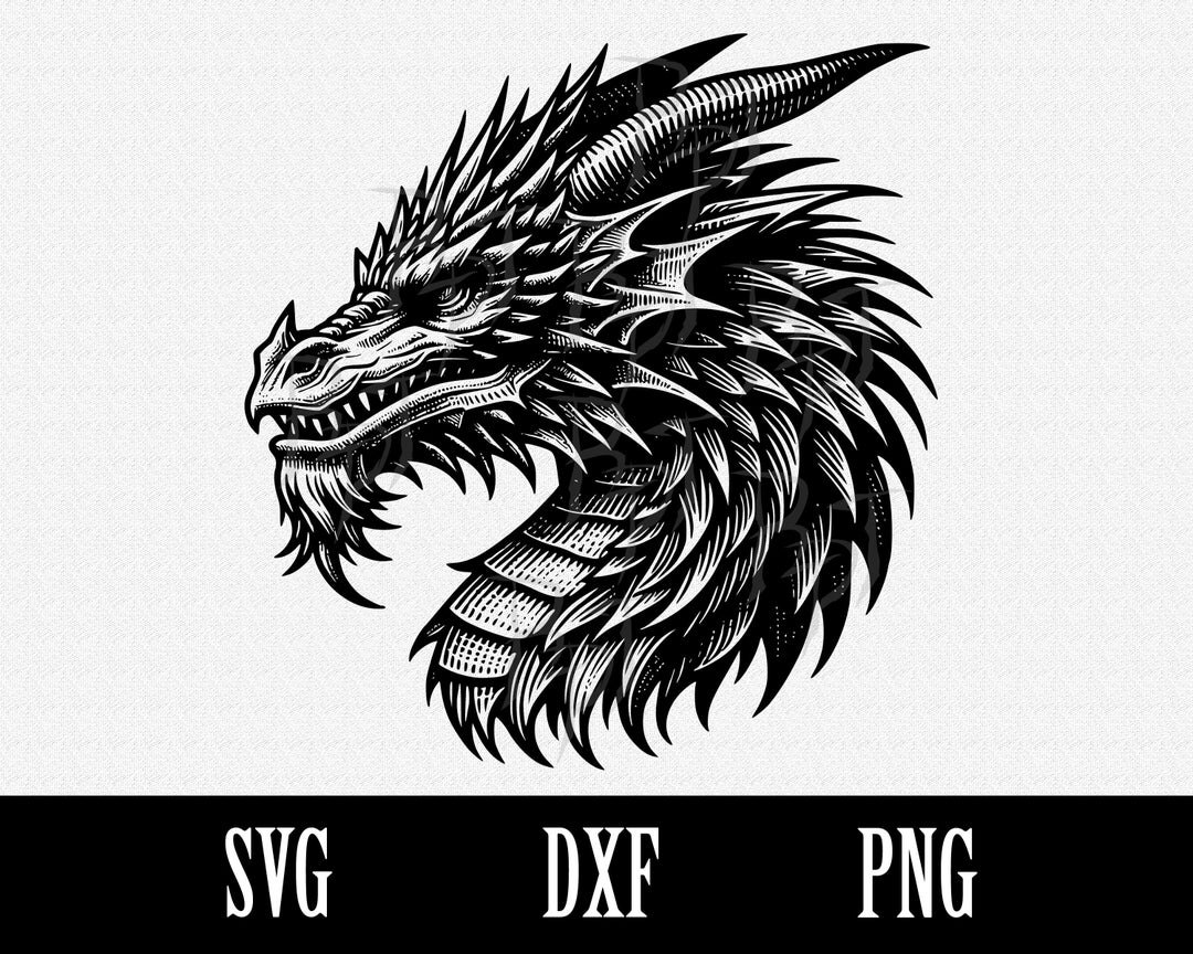 Dragon Svg,dragon Png,dragon Dxf,dragon Clipart,dragon Head,digital ...