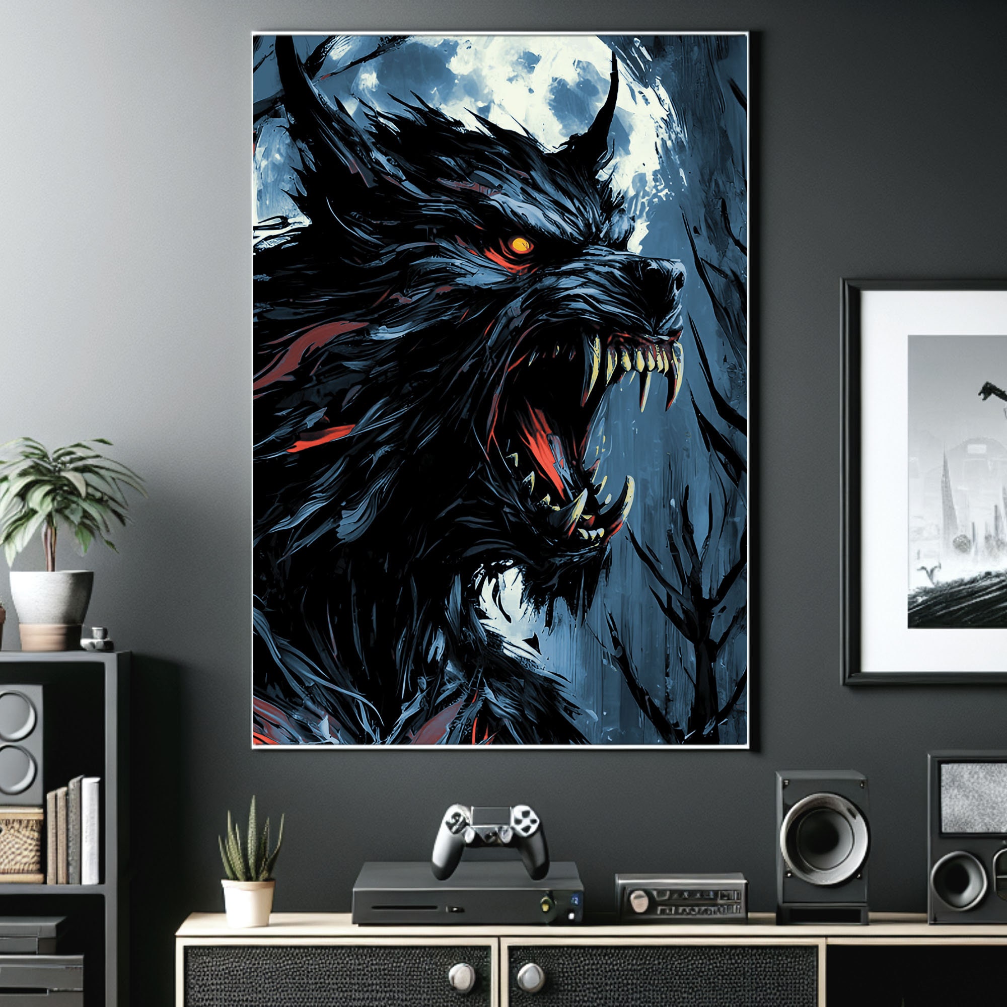 Werewolf Printable Poster,werewolf Wall Art,gothic Wall Art,large ...