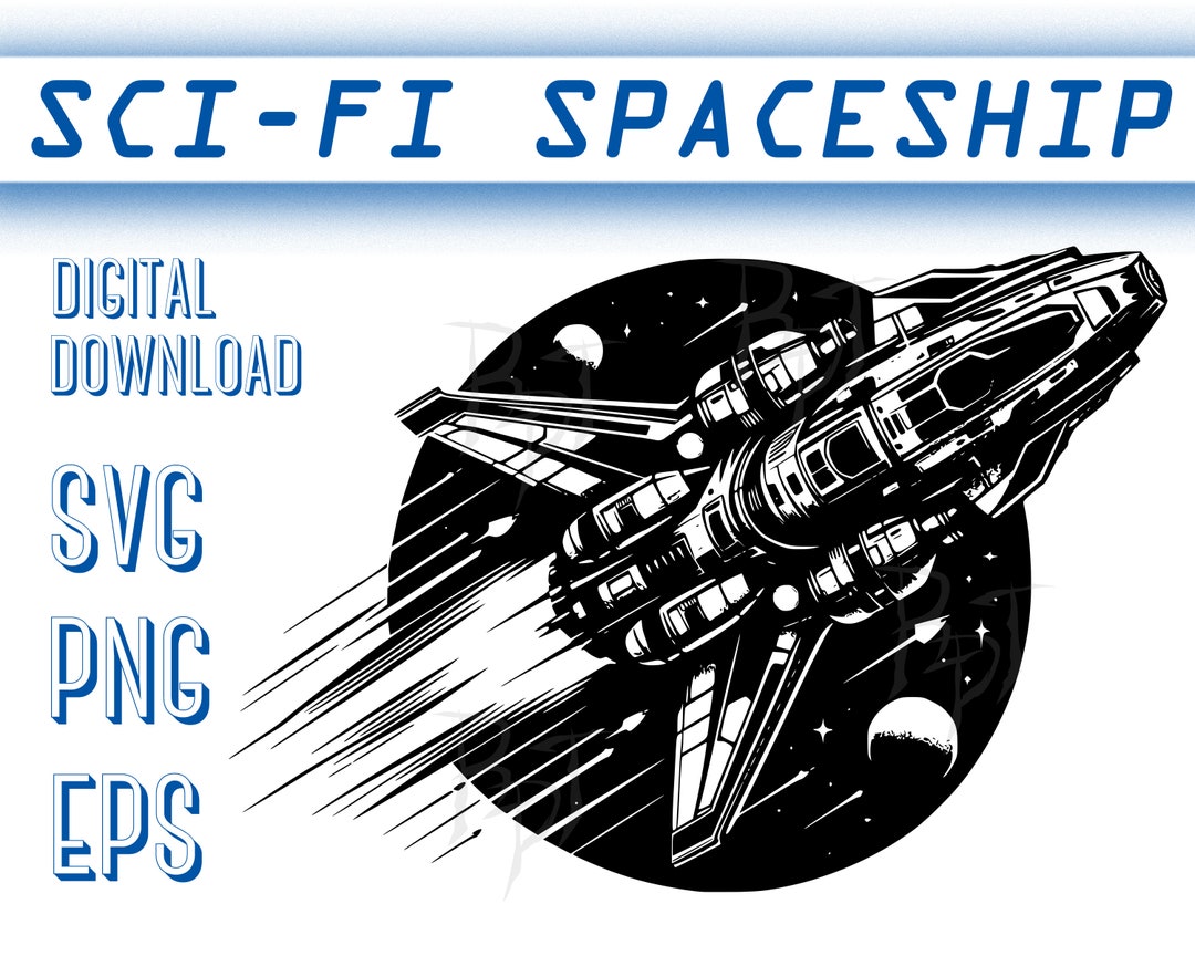 Sci-fi Spaceship Svg,sci-fi Spaceship Png,sci-fi Spaceship Eps,clip Art ...