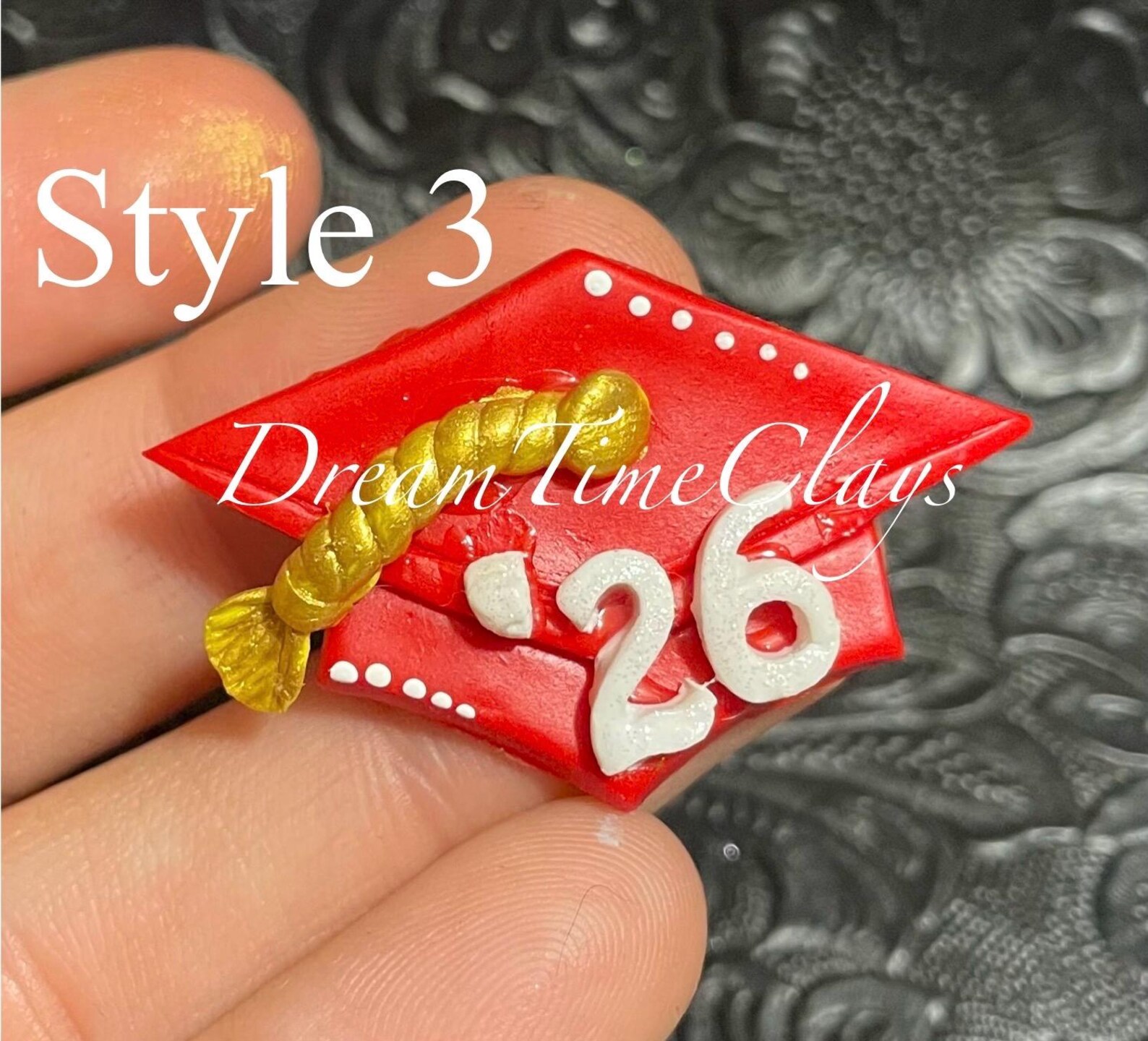 Graduation Cap Clay Bow Center Embellishment (your Choice of Color) - Etsy