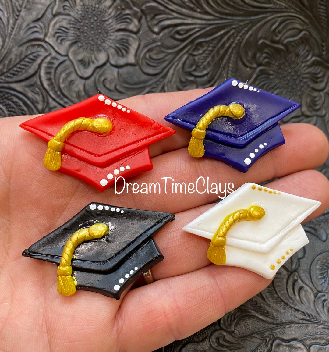 Graduation Cap Clay Bow Center Embellishment (your Choice of Color) - Etsy