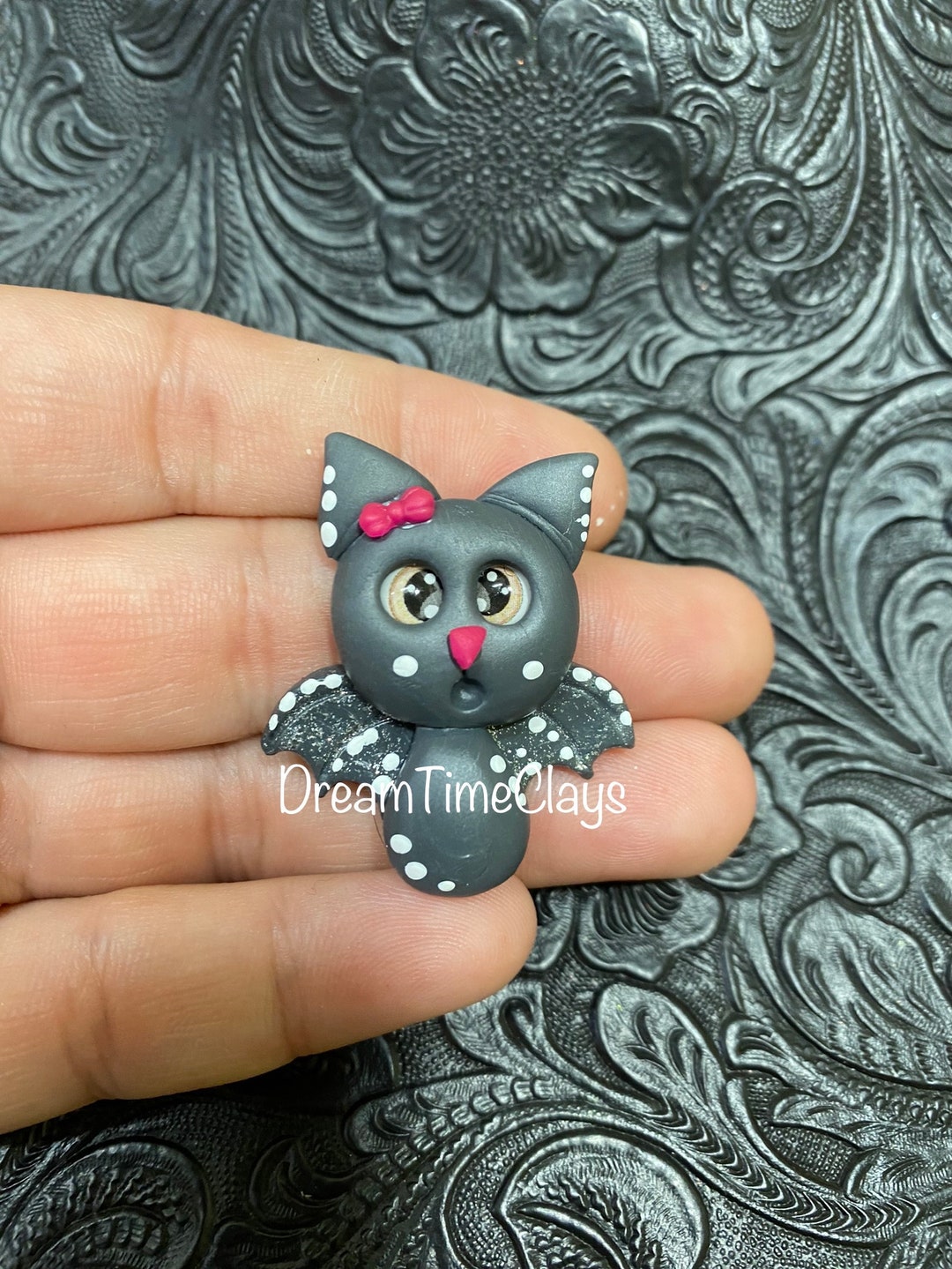 Cute Bat Clay Bow Center - Etsy