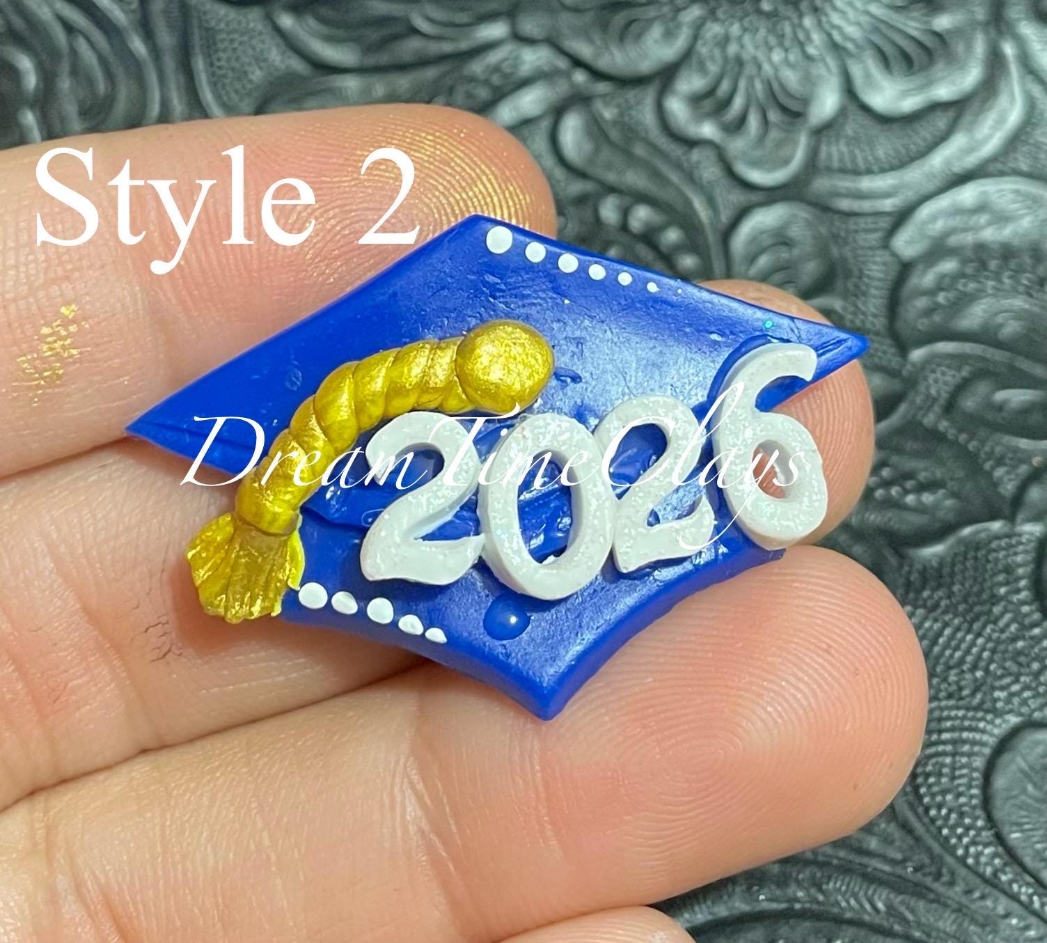 Graduation Cap Clay Bow Center Embellishment (your Choice of Color) - Etsy