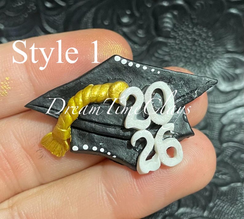 Graduation Cap Clay Bow Center Embellishment (your Choice of Color) - Etsy