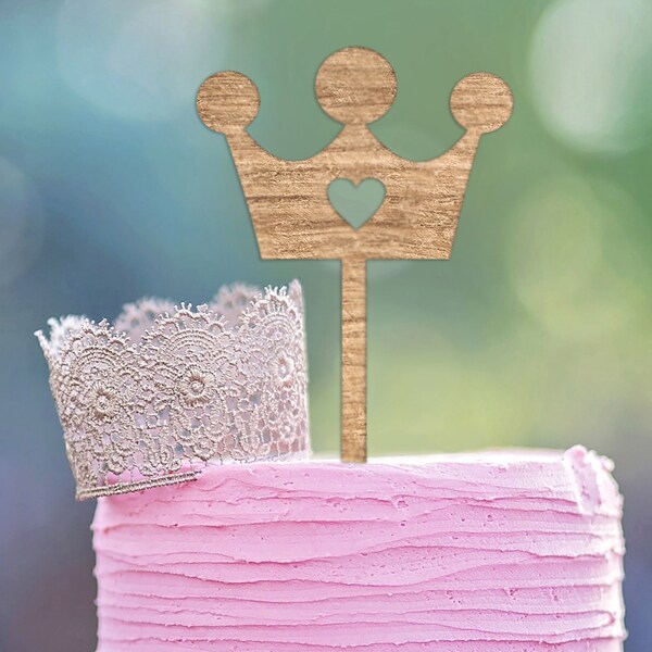 Crown Acrylic Cake Topper - Etsy