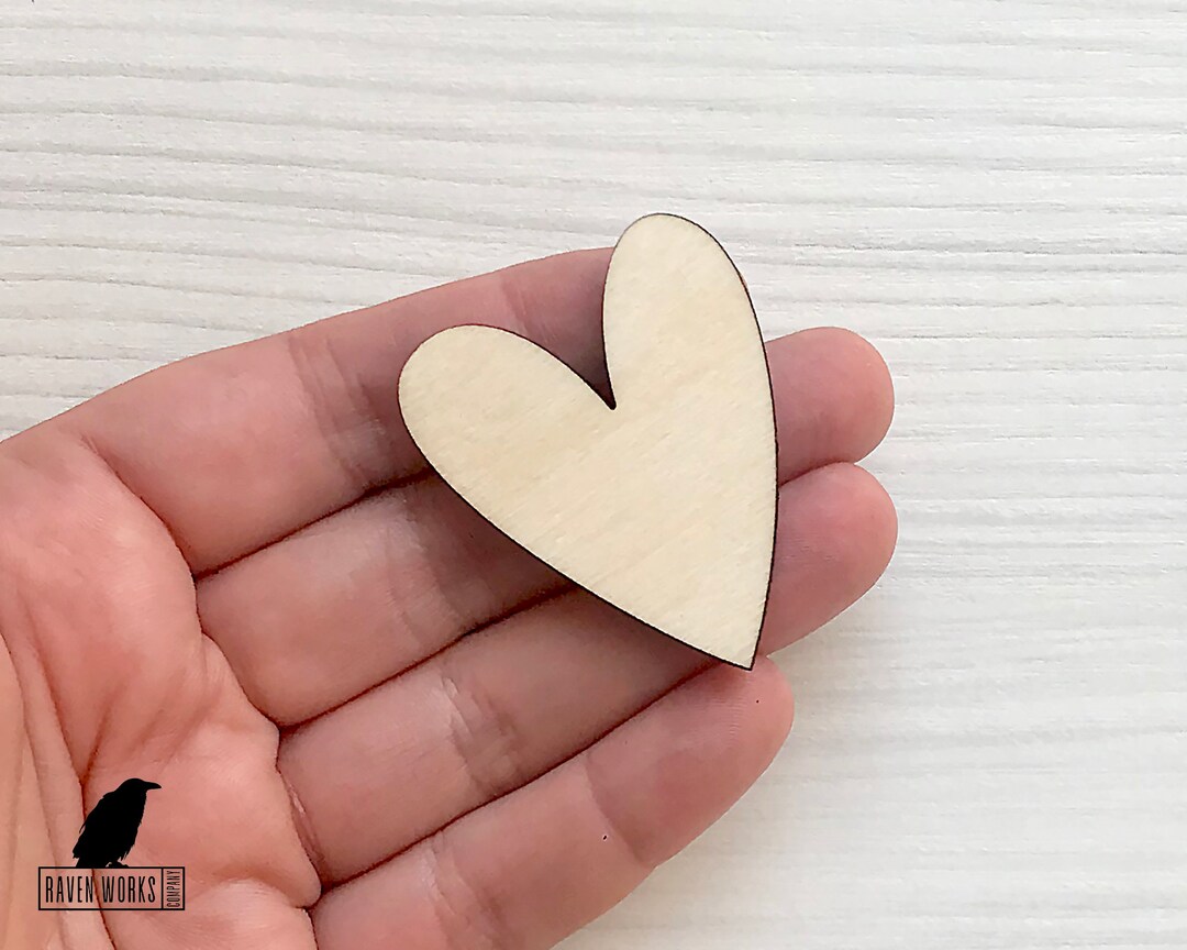 Heart Blanks, Wooden Heart Shapes, Wooden Shapes, Wooden Heart Cutout ...