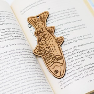 Fish Bookmark Gag Gift Maple Wood Bookmark Book Lover Gift - Etsy