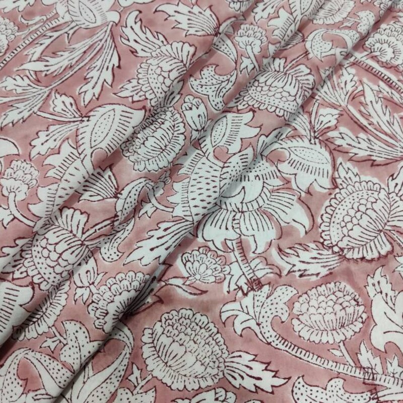 Hand Printed Fabric - Etsy