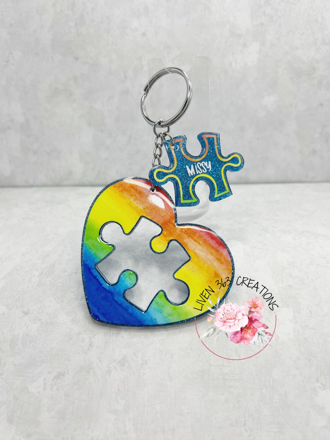 Autism Awareness Keychain Autism Advocate Autism Gift for - Etsy