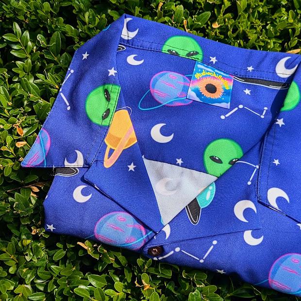 Outer Space Button-up Shirt | Unisex Quirky Fashion | Hawaiian Shirt ...