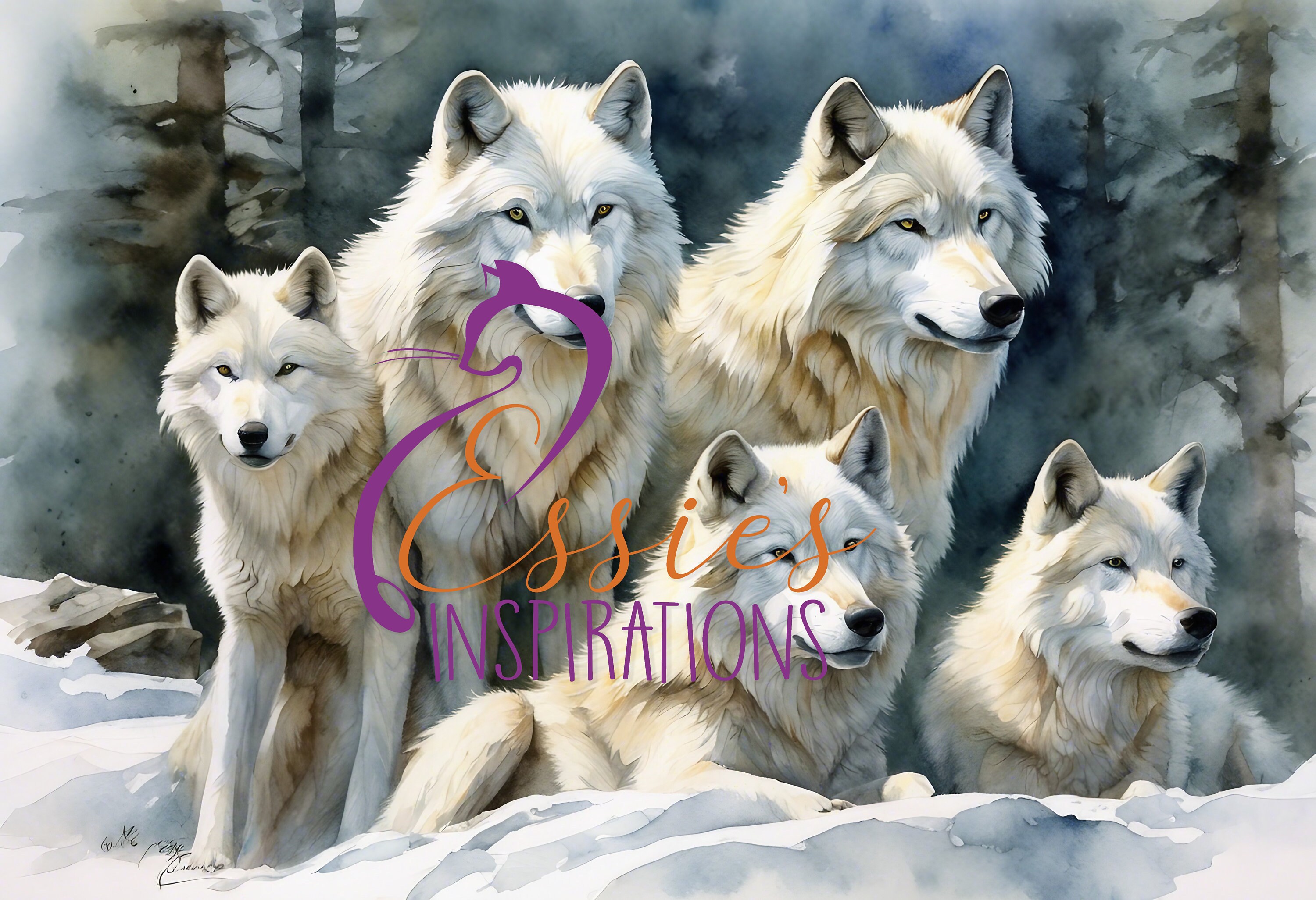 White Wolf, Tumbler Wrap - Etsy
