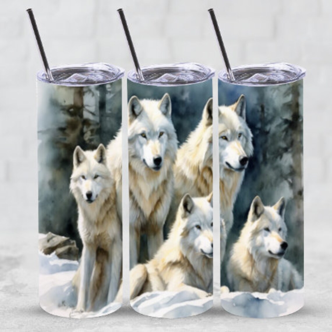 White Wolf, Tumbler Wrap - Etsy