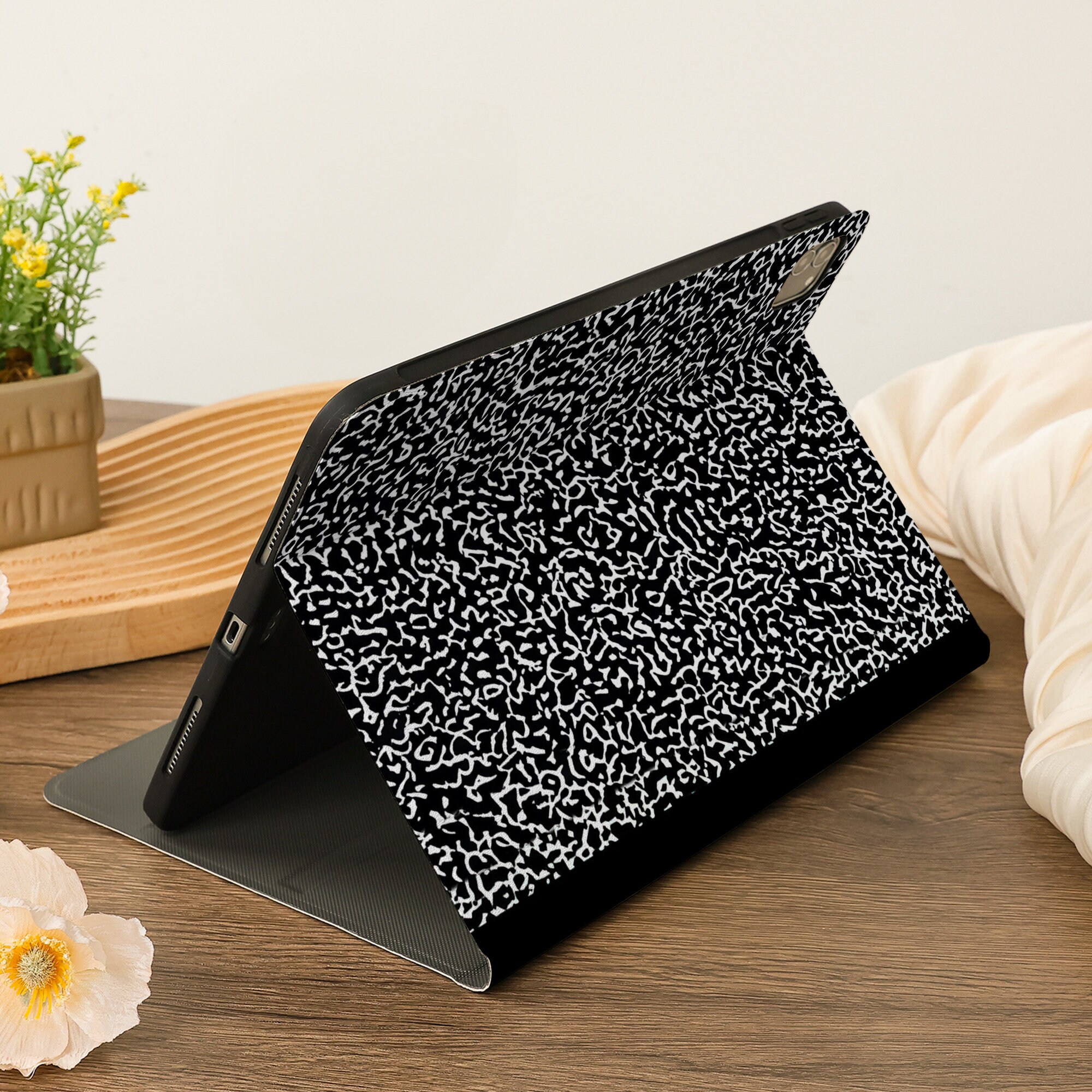 Composition Book iPad Case With Pencil Holder iPad Air 6/7 iPad 10 10.9 ...