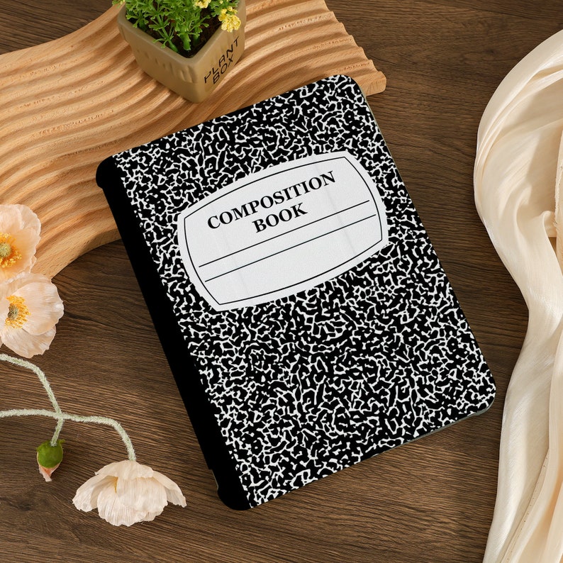 Composition Book iPad Case With Pencil Holder iPad Air 6/7 iPad 10 10.9 ...