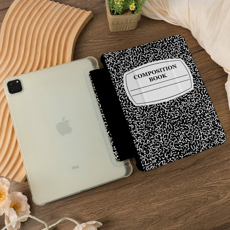Composition Book iPad Case With Pencil Holder iPad Air 6/7 iPad 10 10.9 ...