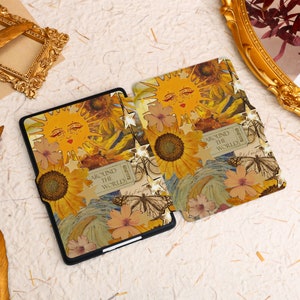 Oil Painting Sunflower Kindle Case Custom Cover for Paperwhite 1/2/3/4 ...