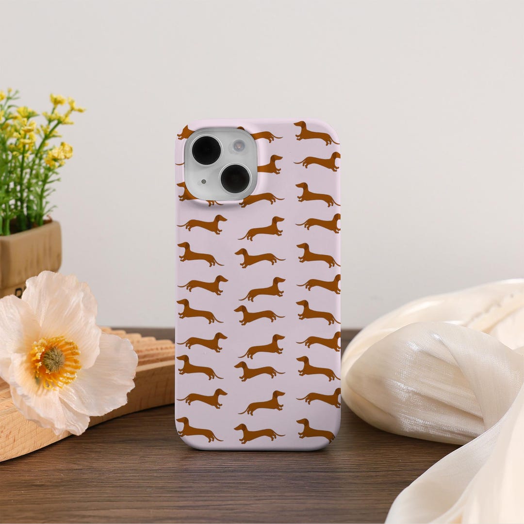 Dachshund iPhone Case Funny Dog Pattern Cover for iPhone 17 16 15 14 13 ...