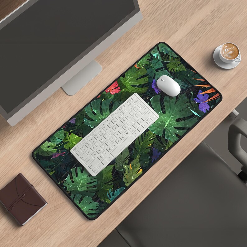 Lotus Leaf Mouse Pad, Green Desk Mat, Kawaii Mousepads, Keyboard Mat ...