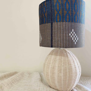 Blue Lampshade, African Print Lampshade, Ankara Lampshade, Vlisco ...