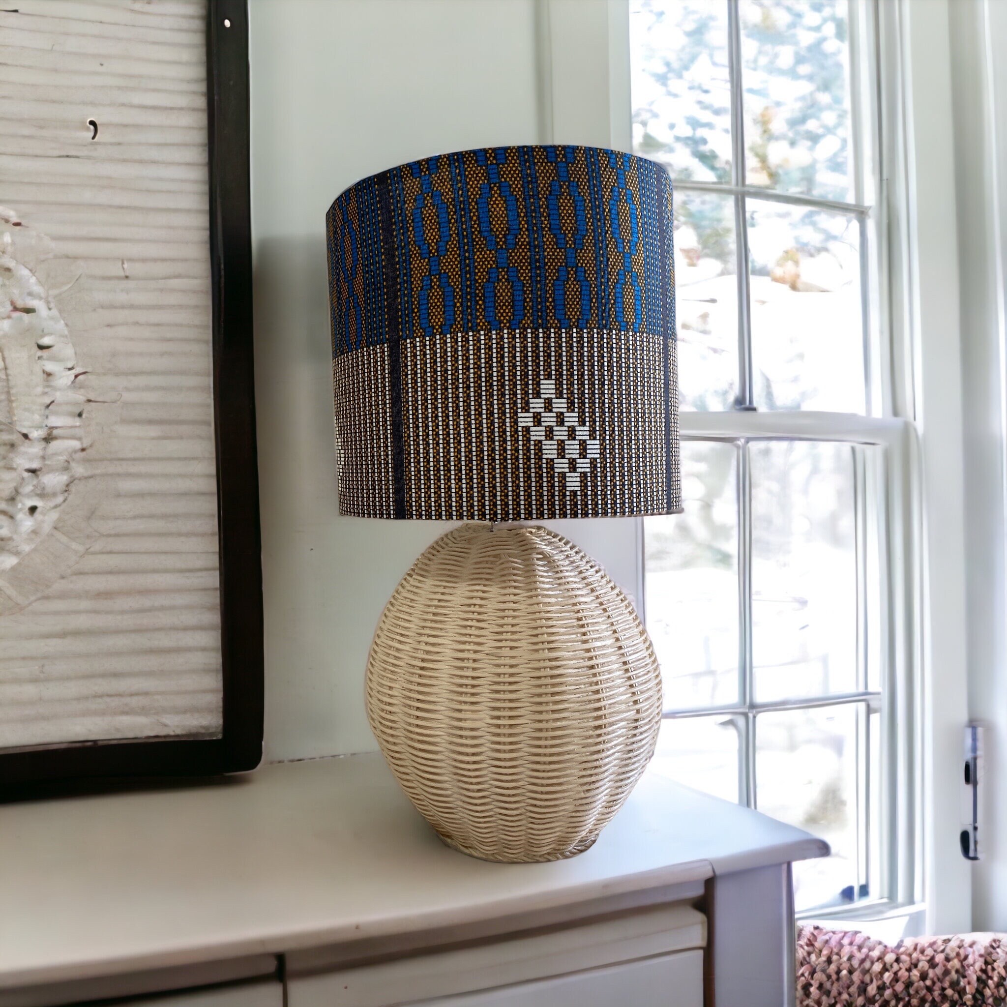 Blue Lampshade African Print Lampshade Ankara Lampshade - Etsy