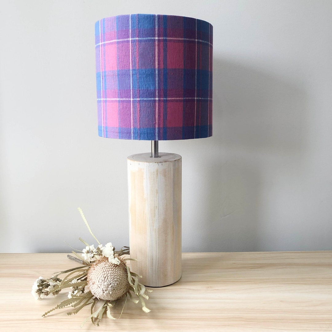 Purple Check Lampshade, Pink Checkered, Pink Plaid Check, Country ...