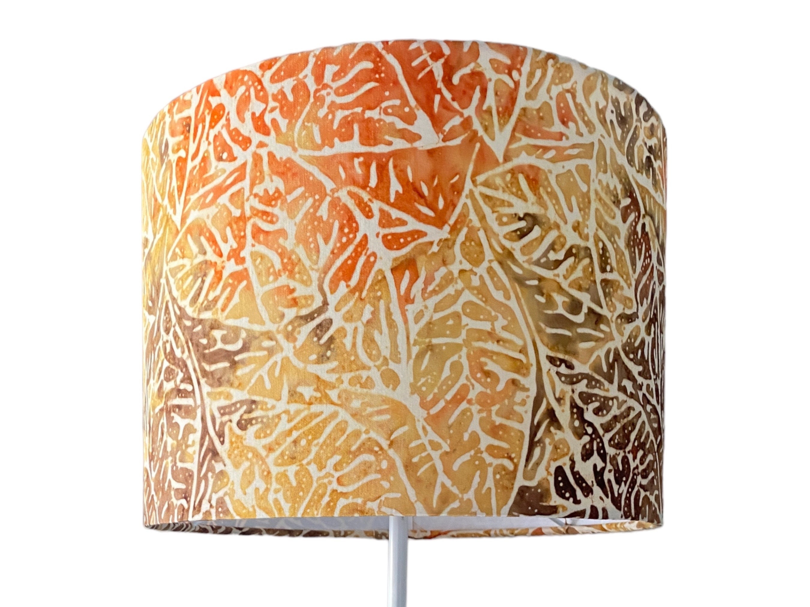 Orange Lampshade Golden Lampshade Light Shade for Table - Etsy