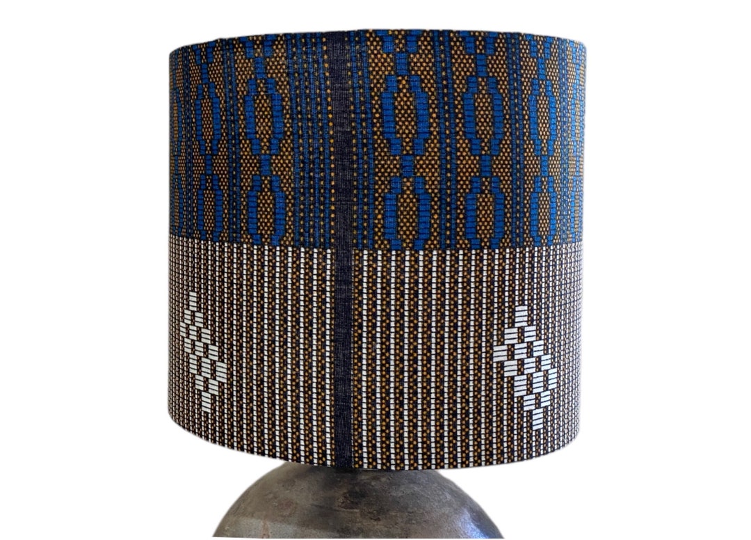 Blue Lampshade, African Print Lampshade, Ankara Lampshade, Vlisco ...