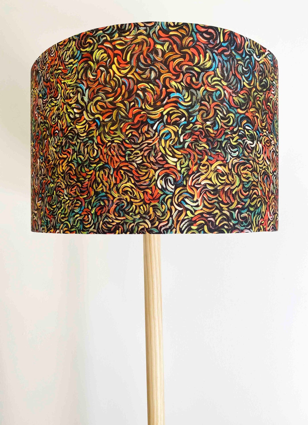 Aboriginal Lampshade, Black Lamp Shade, Native Lamp Shade, Bright ...