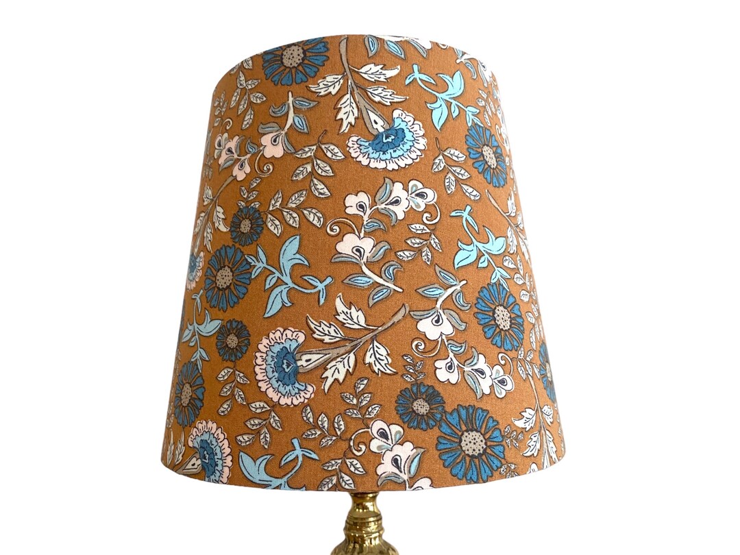 Retro Floral Lampshade, Vintage Floral Light Shades, Flowery Table Lamp ...