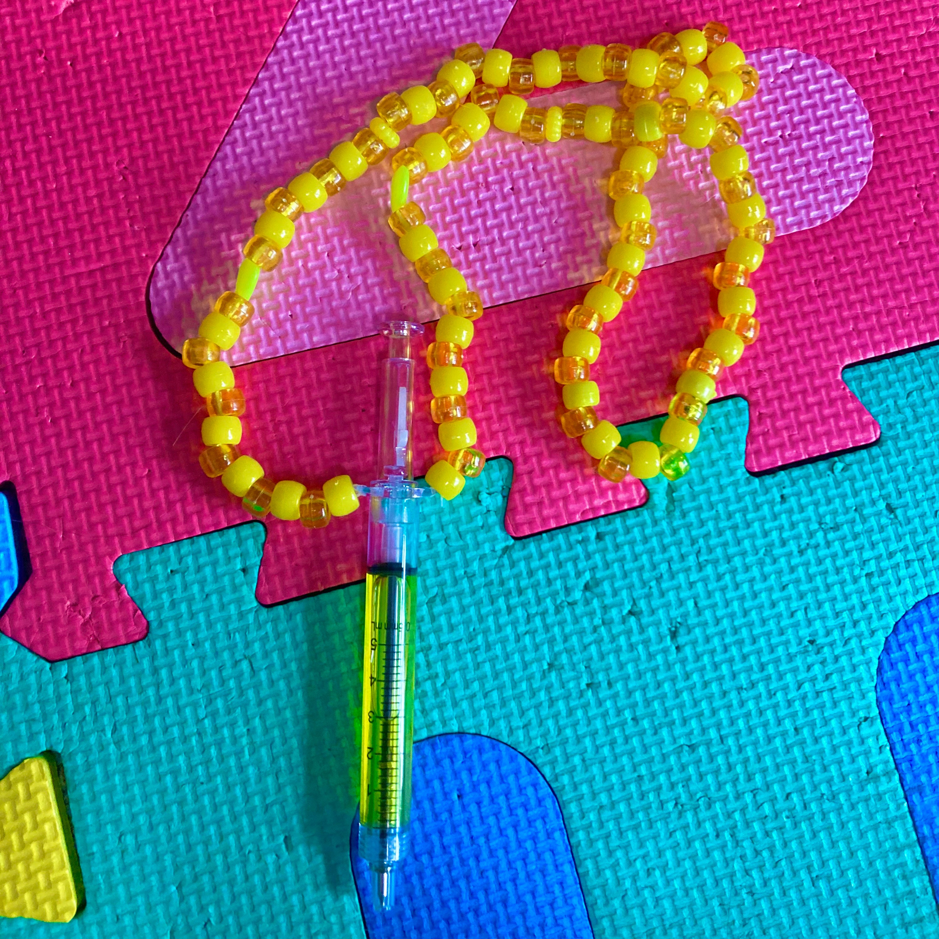 Colorful Syringe Kandi Necklaces Fidget Toy Needle Halloween - Etsy