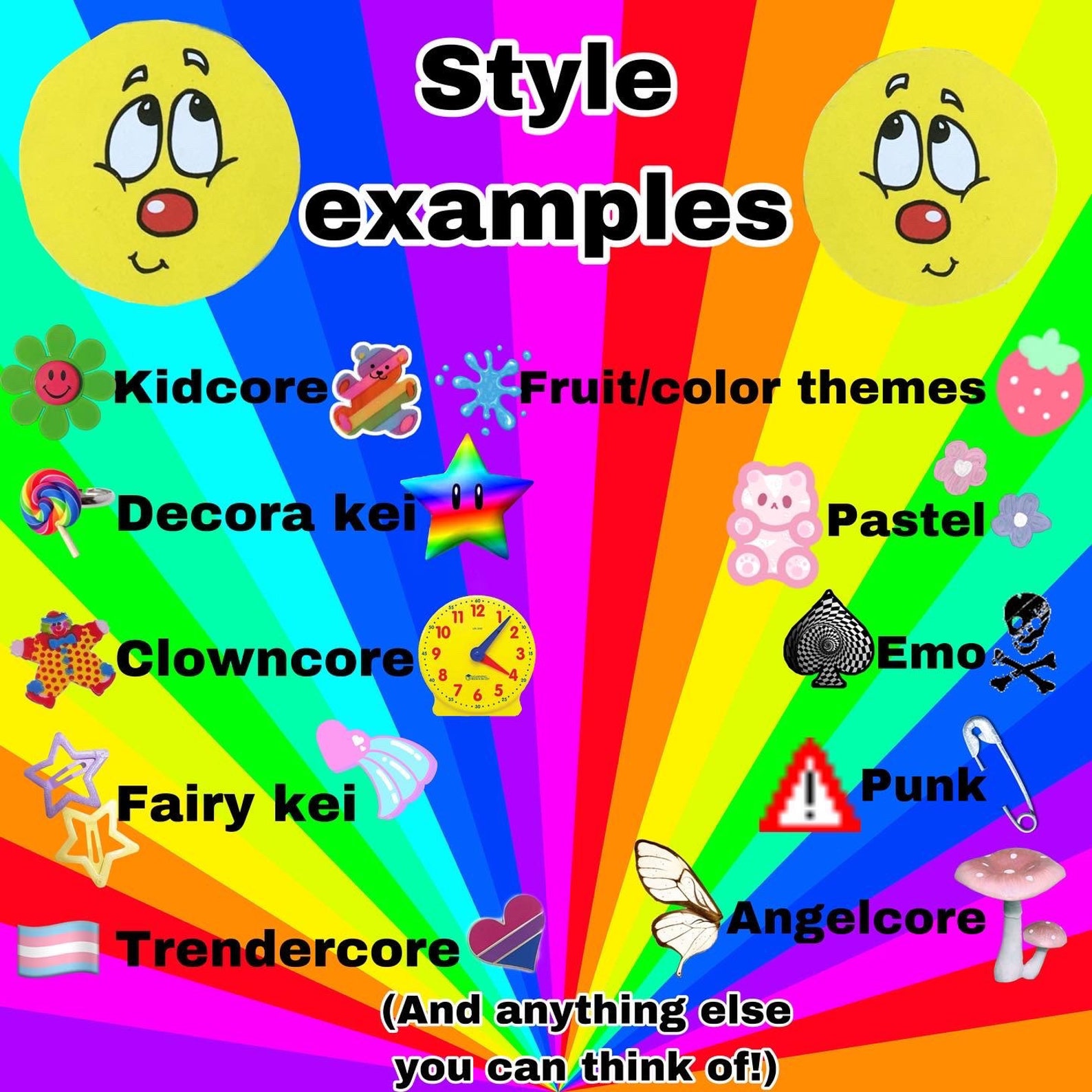 Mystery Style Bundle look at All Pics Rainbow Scene Kid Alt - Etsy