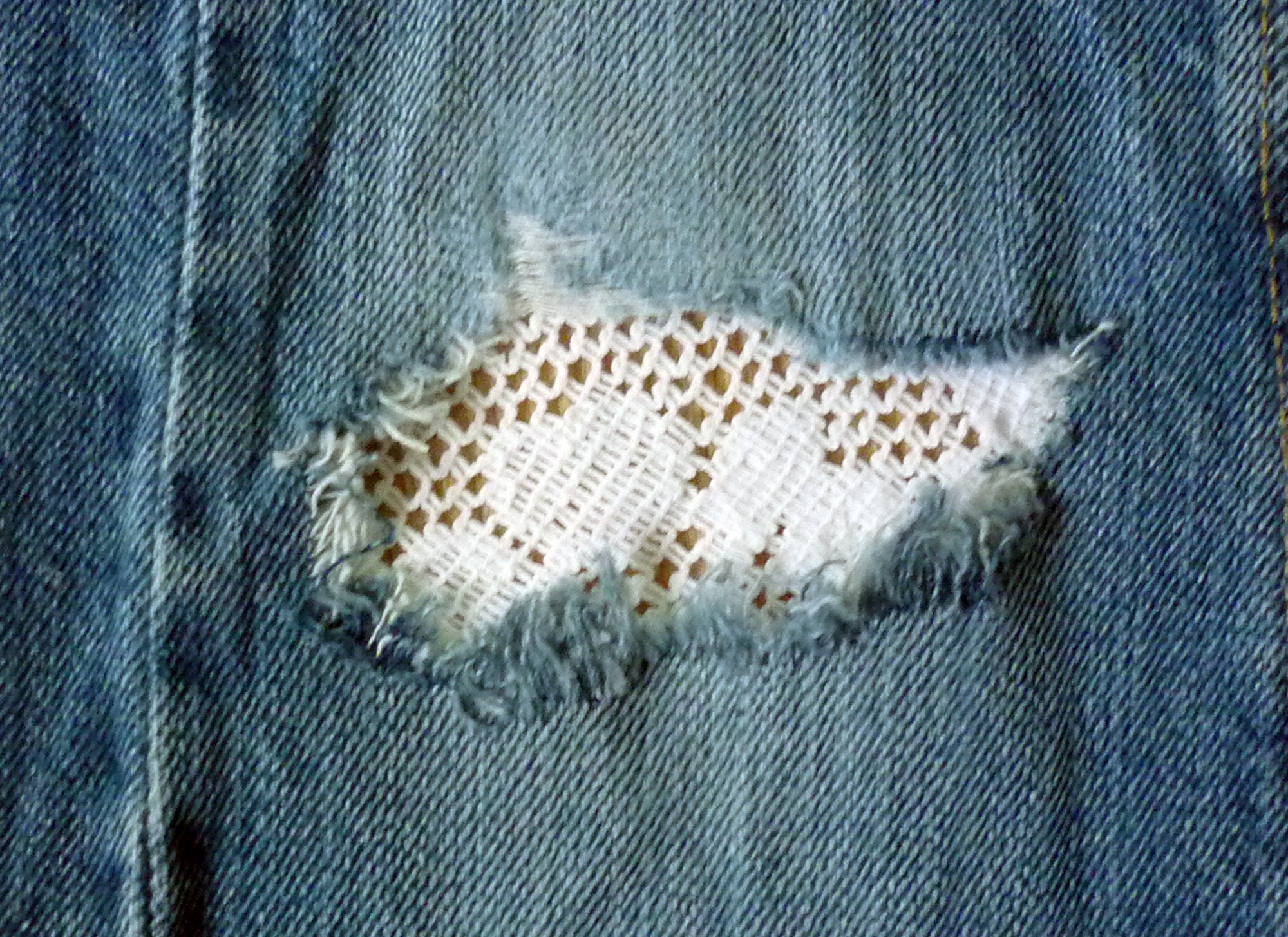 White Lace Iron on Peekaboo Reverse Repair Undercover Patch 3 Sizes ...