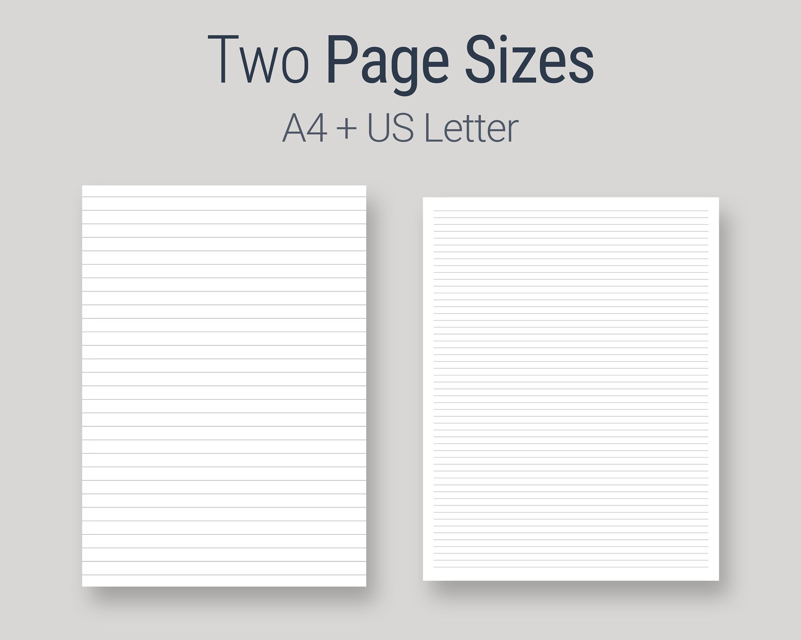 Printable Lined Paper A4 US Letter Printable Notebook - Etsy
