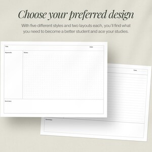 Cornell Notes Printable Landscape, Cornel Method Student Note-taking ...