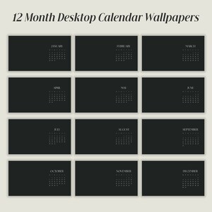 2024 Desktop Wallpaper Calendar, Minimalist Dark Aesthetic Desktop ...