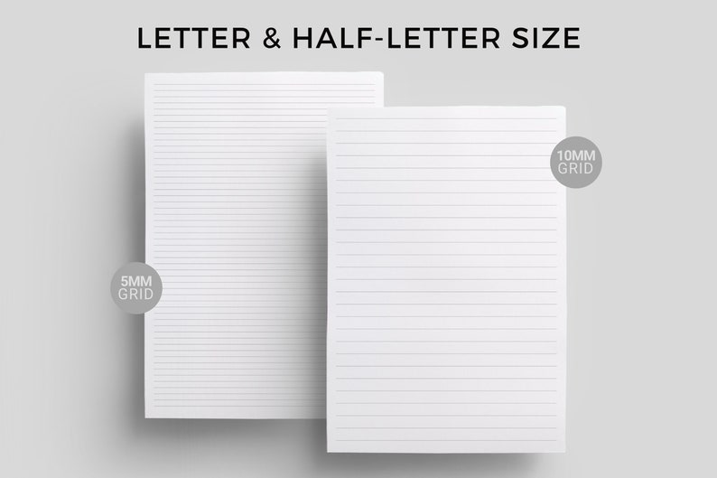 Printable Lined Paper US Letter Printable Notebook Inserts - Etsy