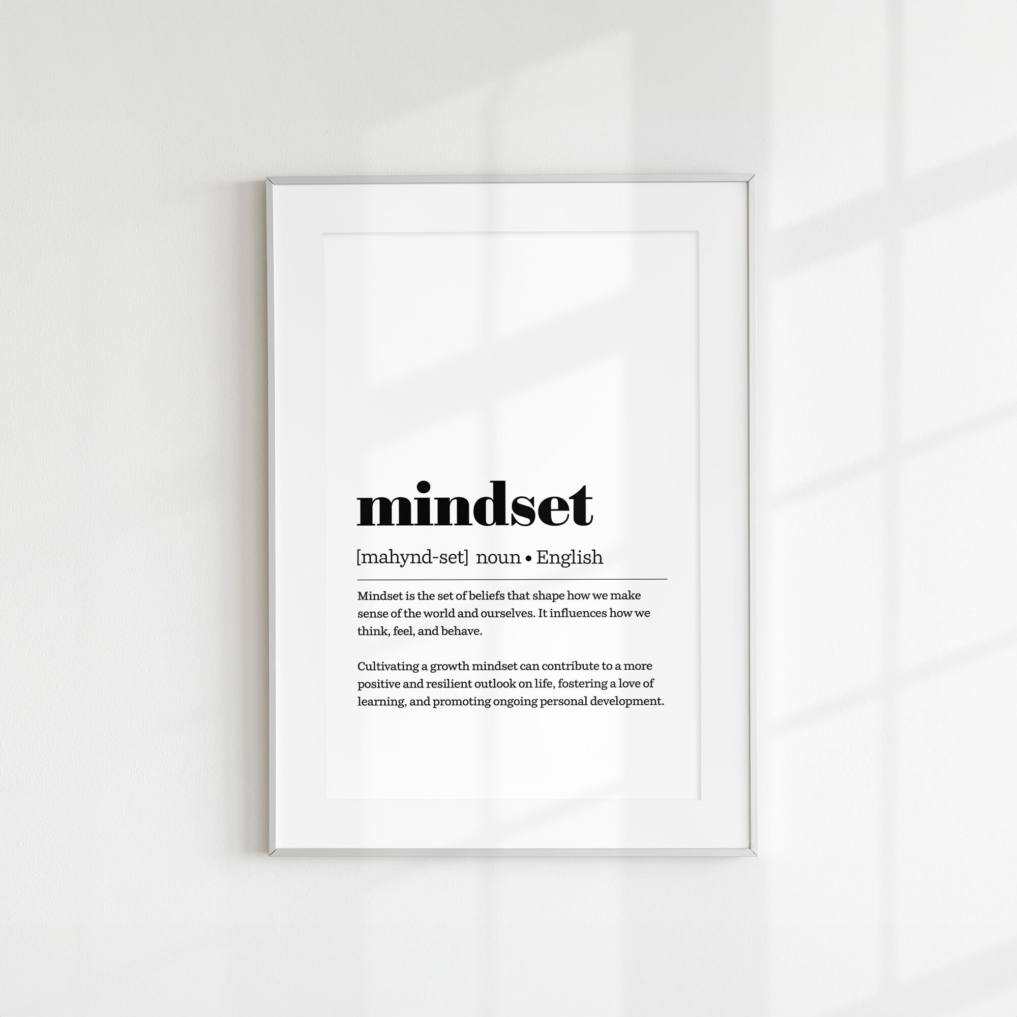 Mindset Definition Printable Wall Art Motivational Quotes - Etsy