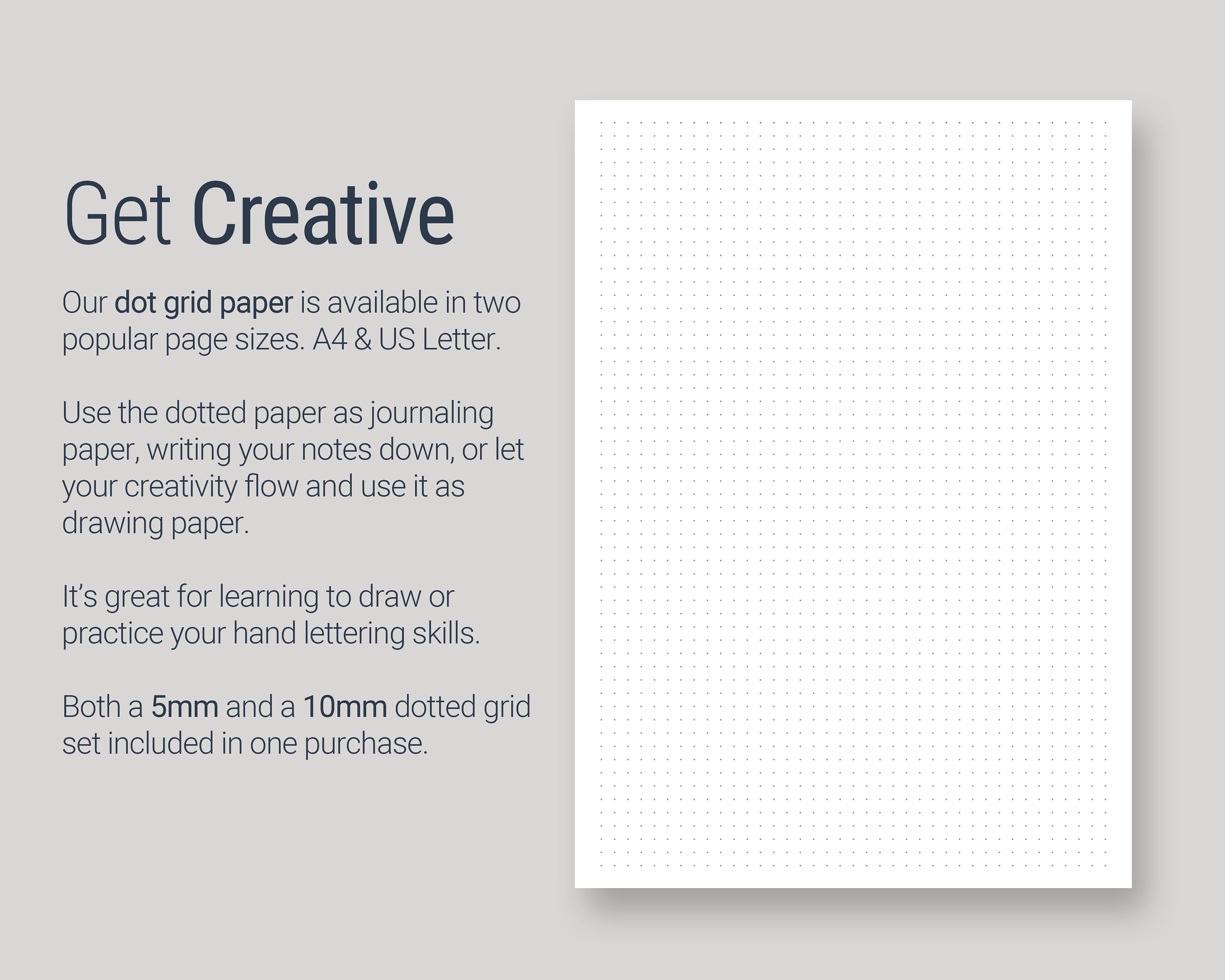 Printable Dot Grid Paper A4 US Letter Artists Printable - Etsy