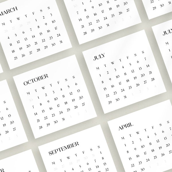 Modern Calendar - Etsy