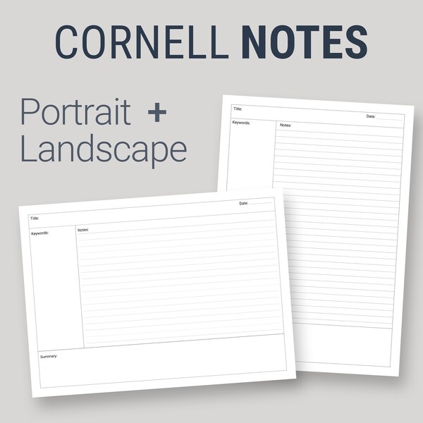 Cornell Notebook - Etsy