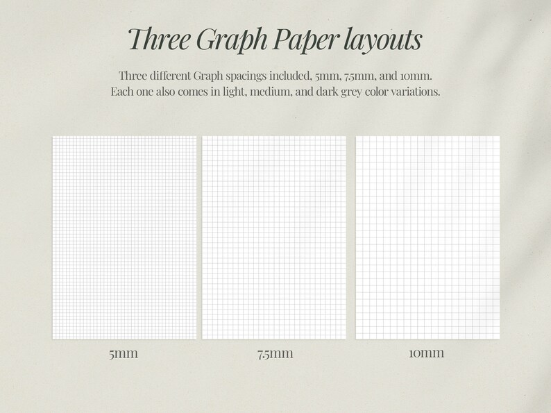 Printable Paper Bundle A4 & A5 Page Sizes, Dotted Grid Paper, College ...