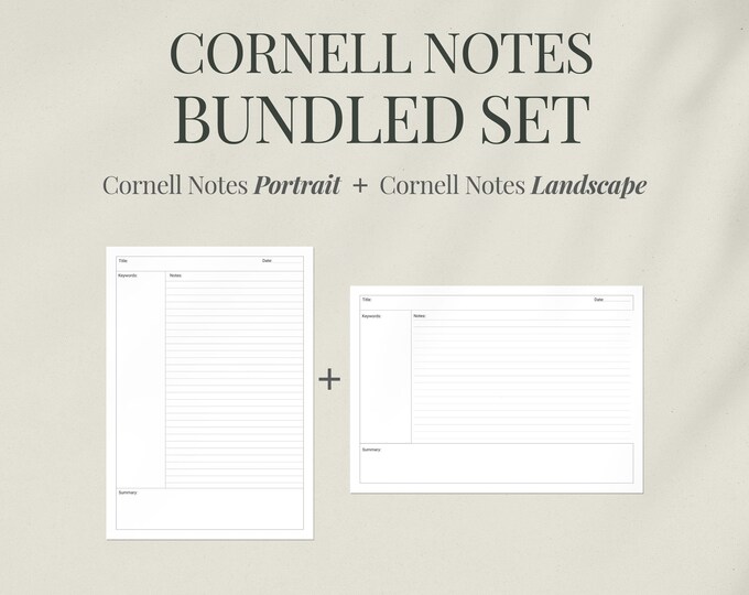 Cornell Paper Landscape Cornell Note-taking Cornell Paper Template ...