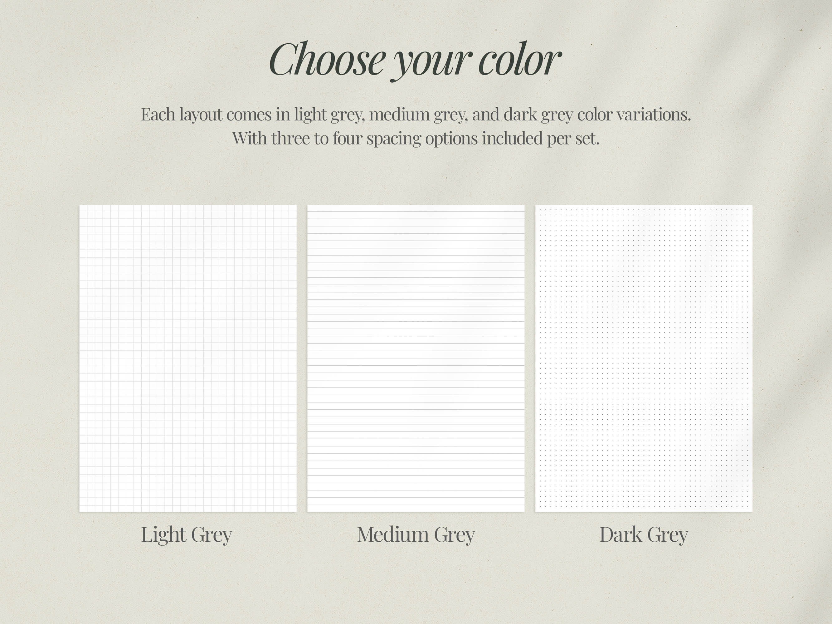 Printable Paper Bundle A4 & A5 Page Sizes, Dotted Grid Paper, College ...