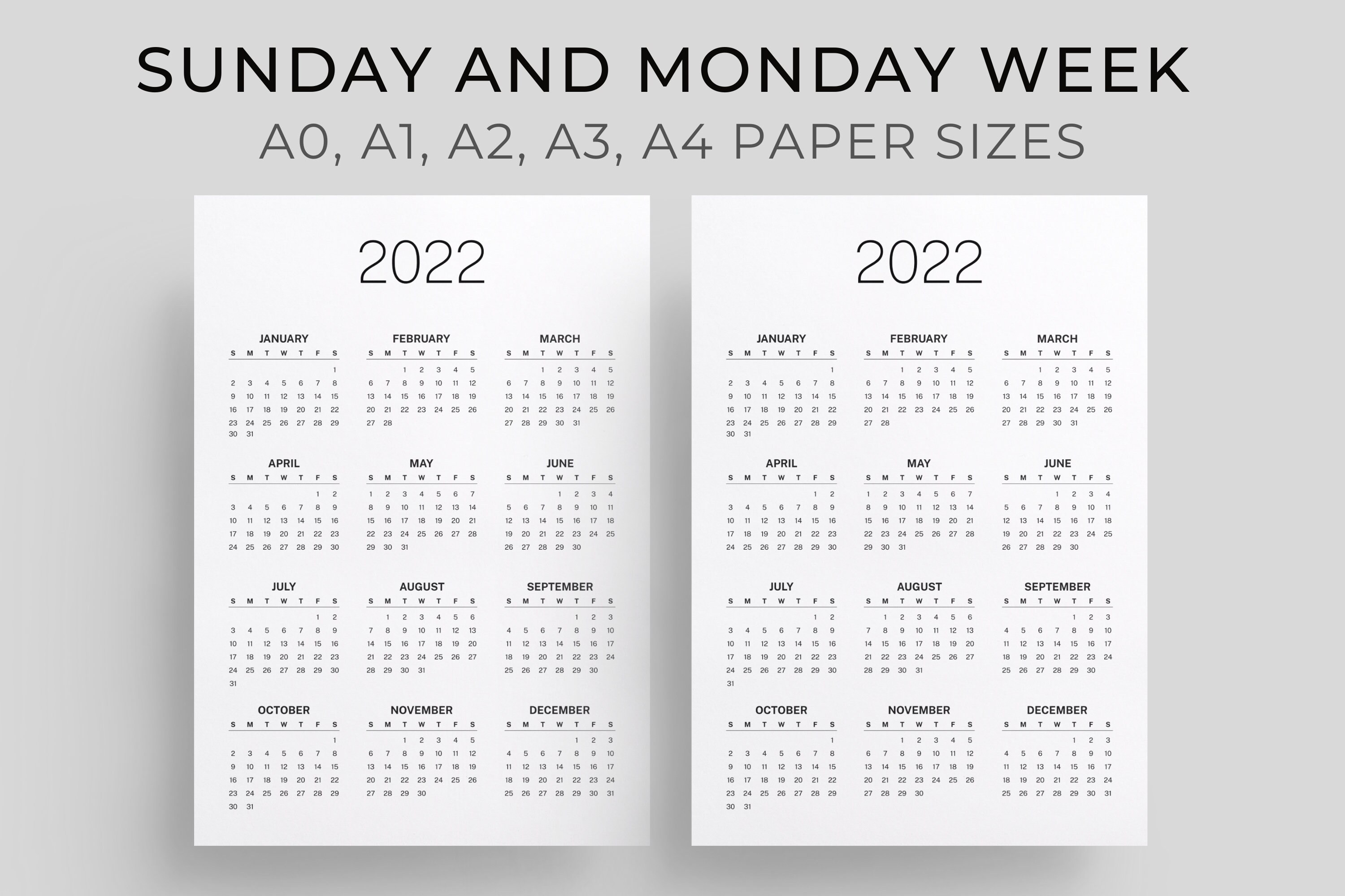 Paper & Party Supplies Paper A1 A3 Full Year at a Glance A2 Trendy ...