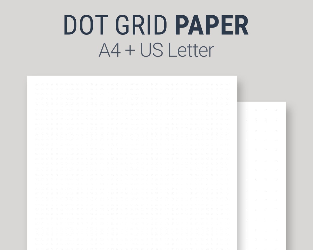 Printable Dot Grid Paper A4 US Letter Artists Printable - Etsy