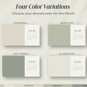 2024 Monthly Desktop Wallpaper Calendar, 4 Color Bundle Digital ...