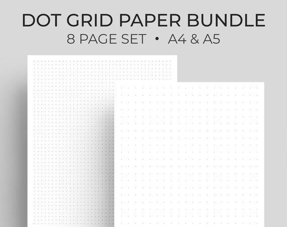 Printable Dot Grid Paper A4 & A5 Printable Paper for - Etsy