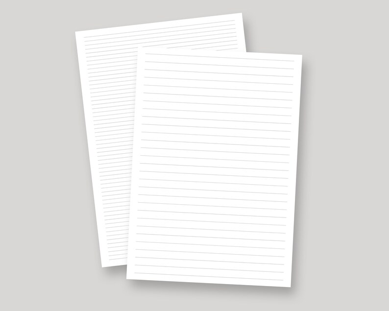 Printable Lined Paper A4 US Letter Printable Notebook - Etsy